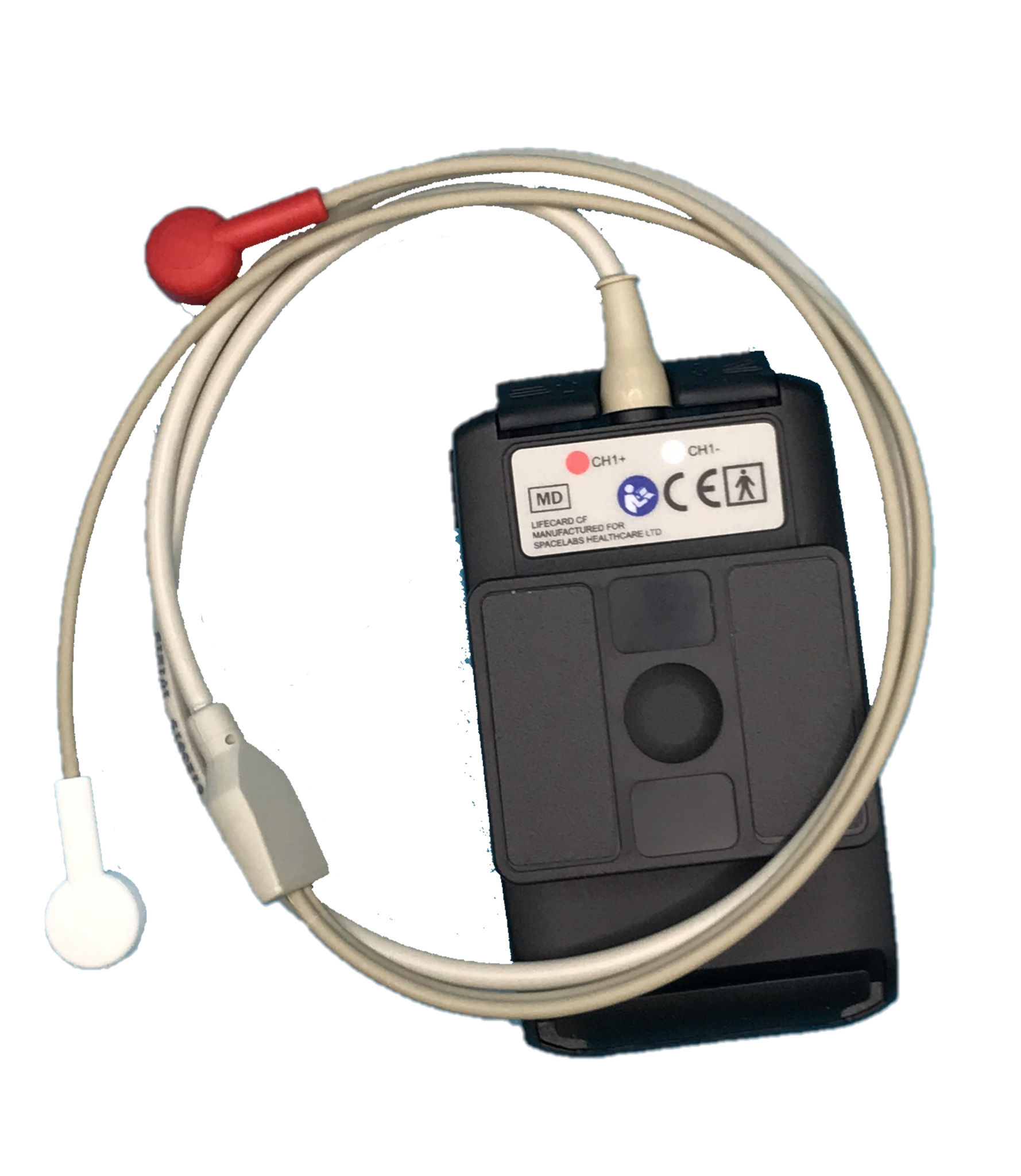 2-lead red/white cable for Lifecard ECG recorder, standard - Spacelabs ...
