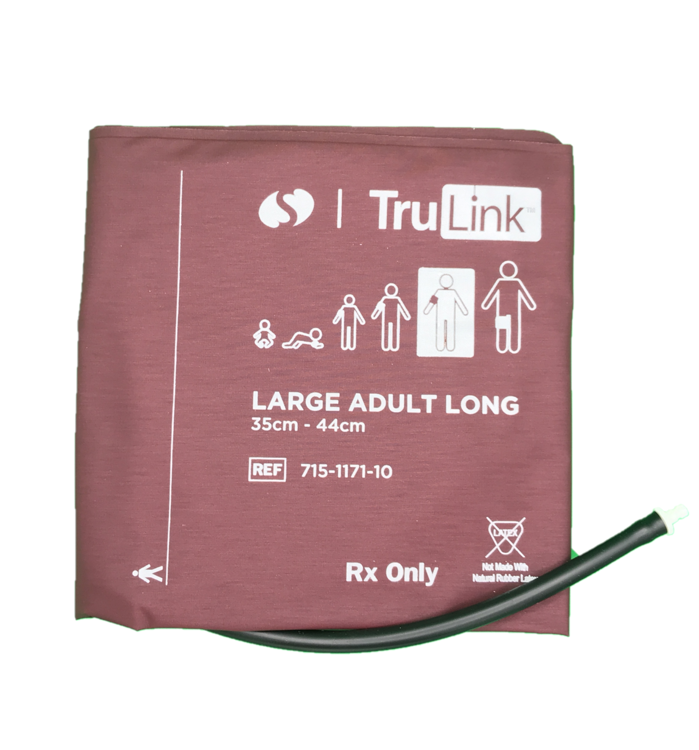 NIBP cuff, TruLink, large adult long, reusable nylon, 1 each ...