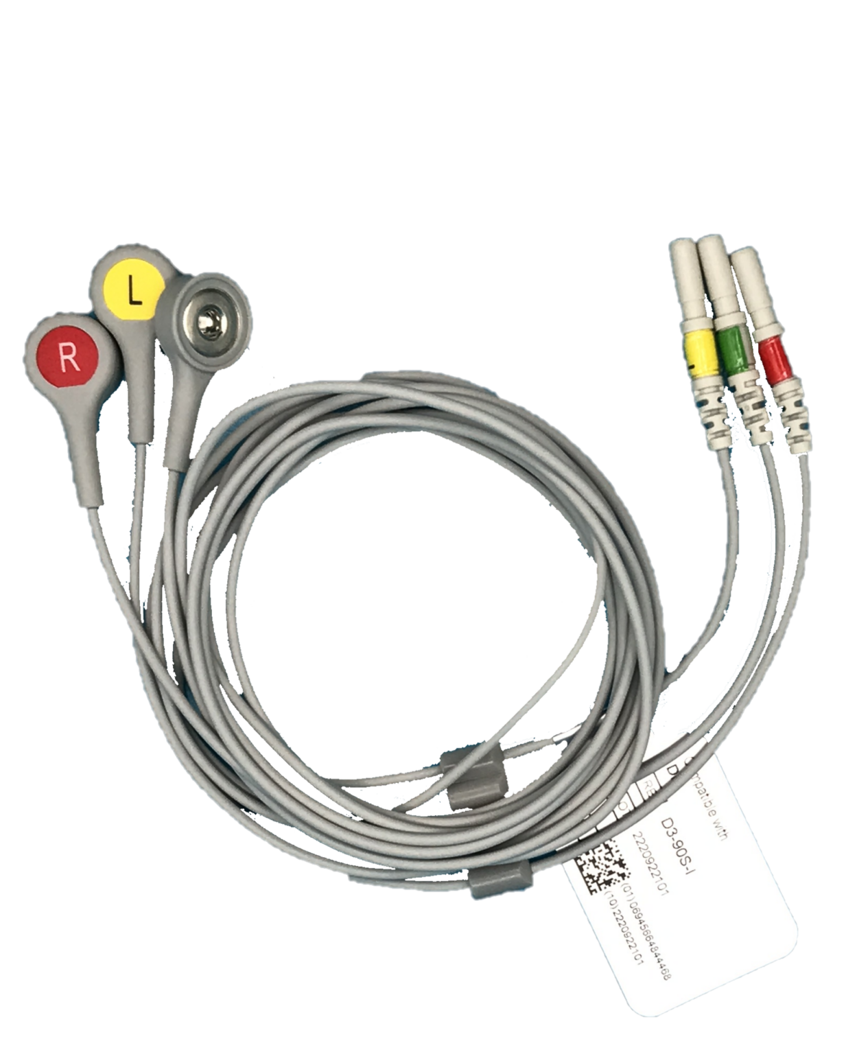 Telemetry leadwires, 3-lead set, snap, 35", AAMI - Spacelabs Healthcare