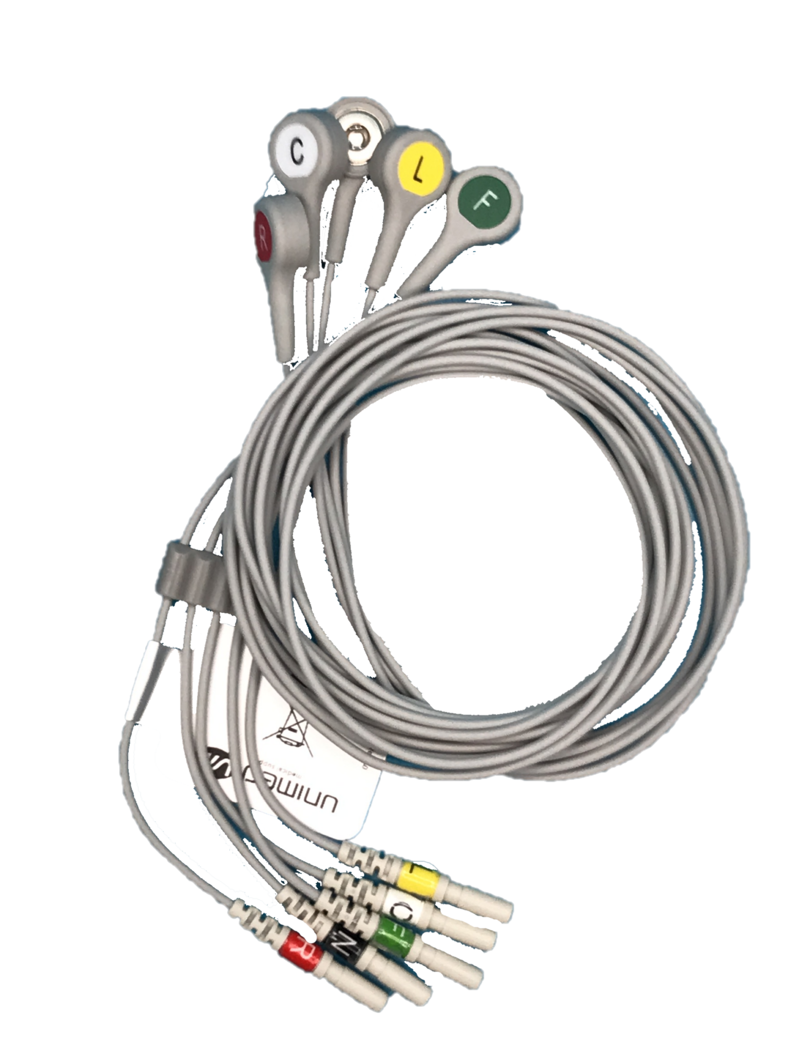 Telemetry leadwires, 5-lead set, snap, reusable, 35", IEC - Spacelabs ...